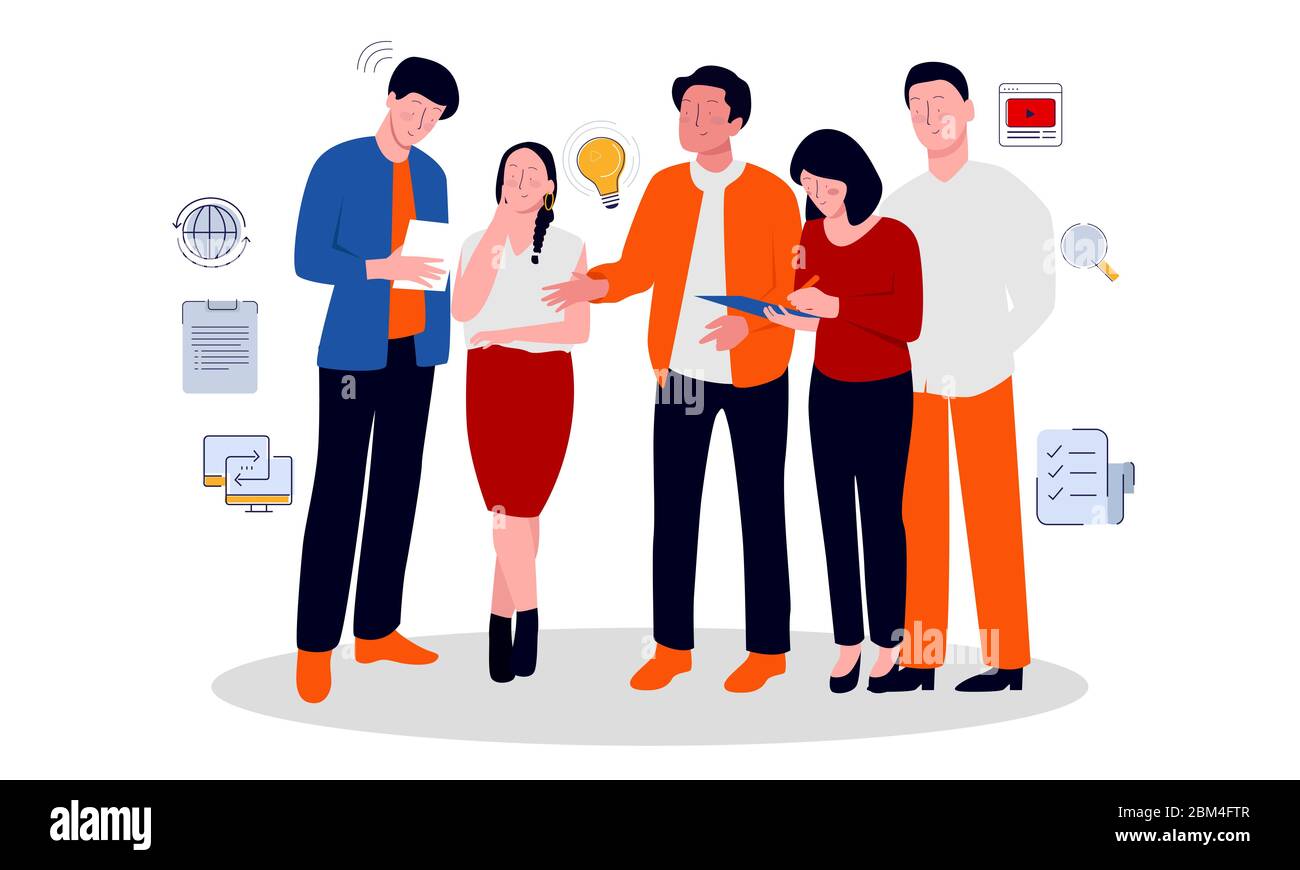 creative teams discussing and working together to get ideas create ...