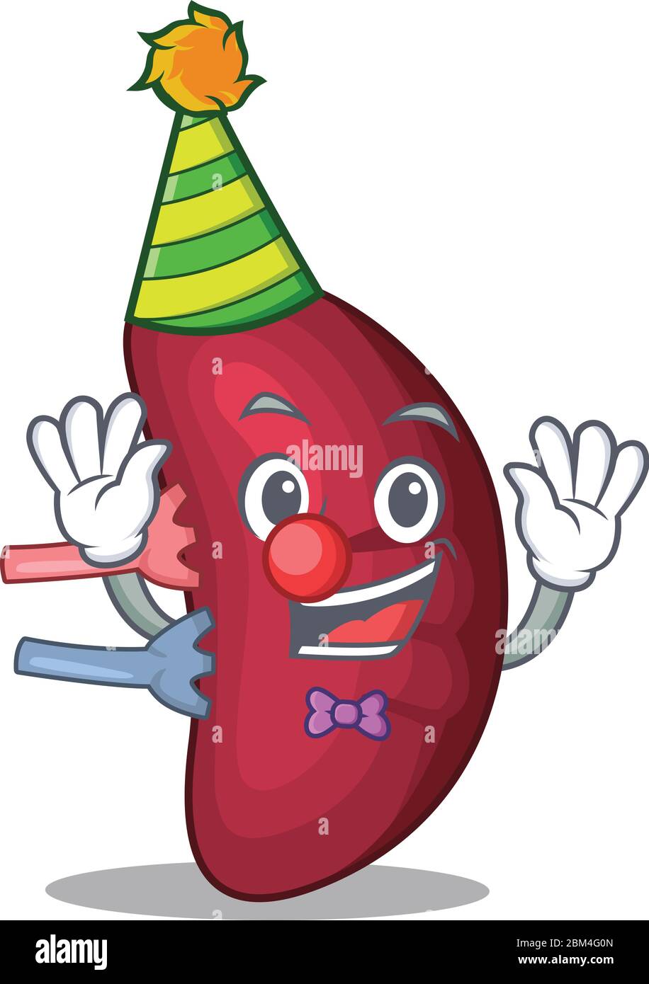 cartoon character design concept of cute clown human spleen Stock ...
