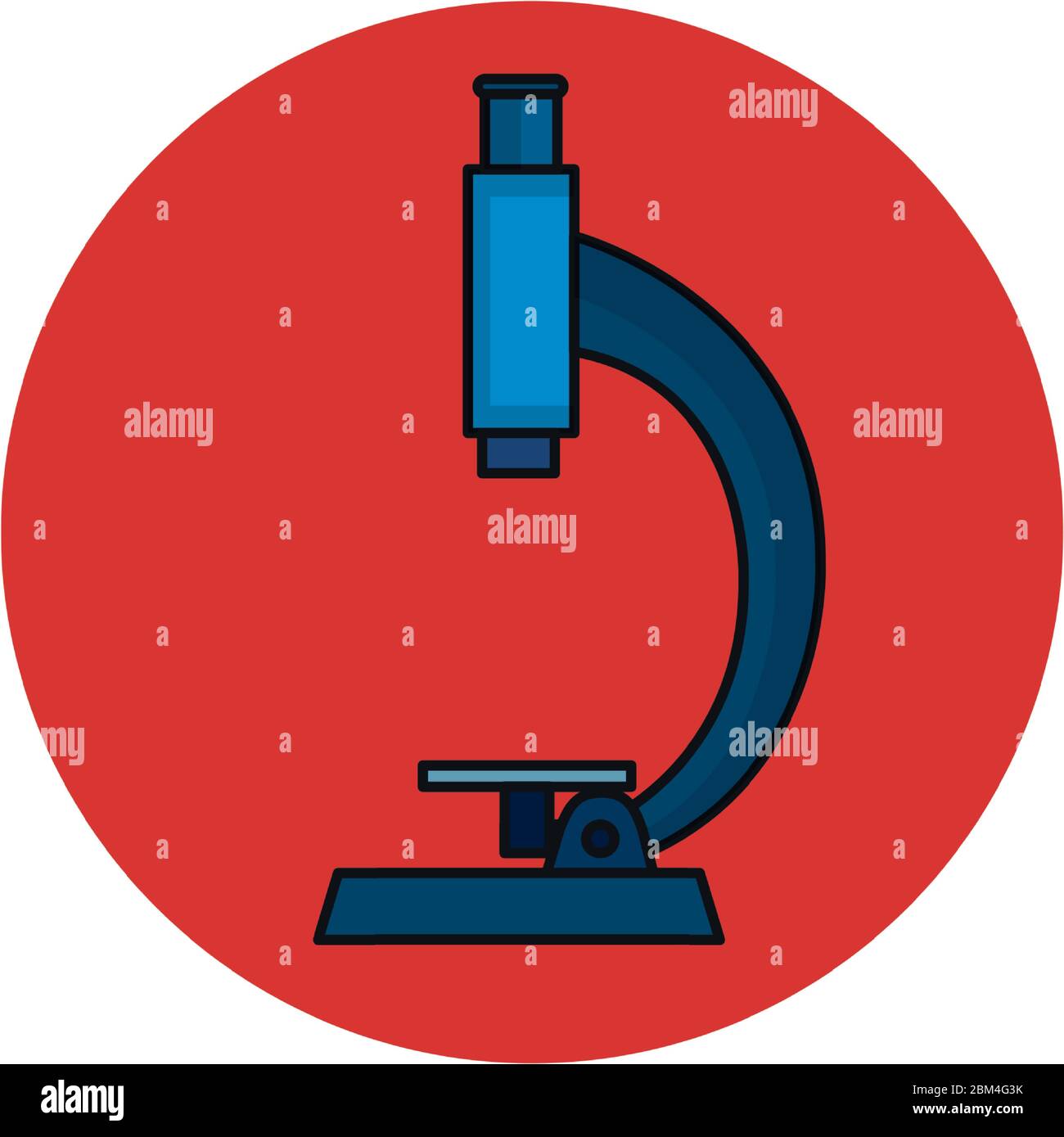 microscope of laboratory in frame circular Stock Vector Image & Art - Alamy