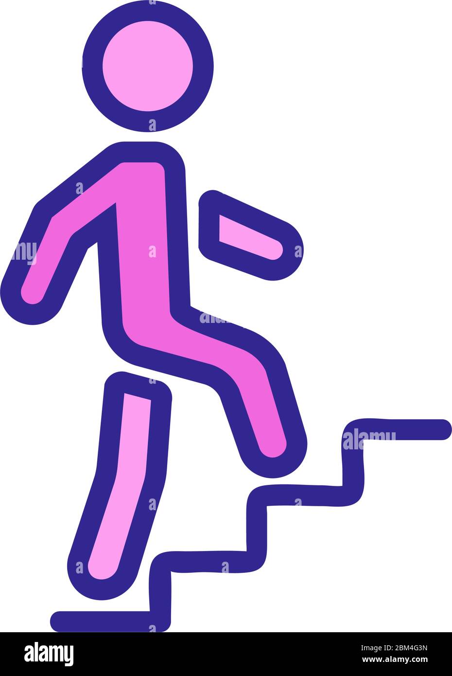 upstairs man icon vector outline illustration Stock Vector Image & Art ...