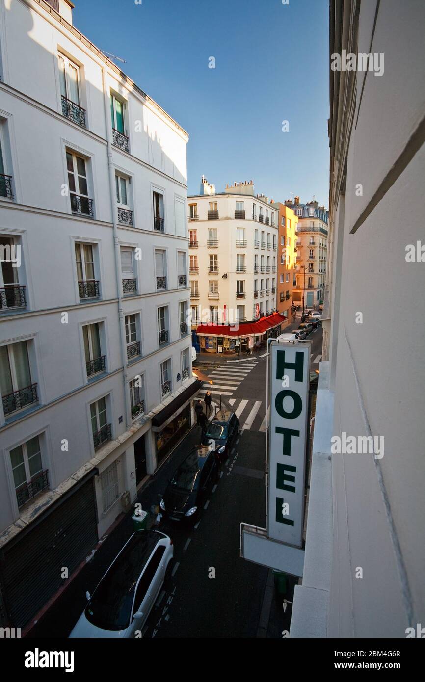 A view from a hotel window in Paris Stock Photo - Alamy