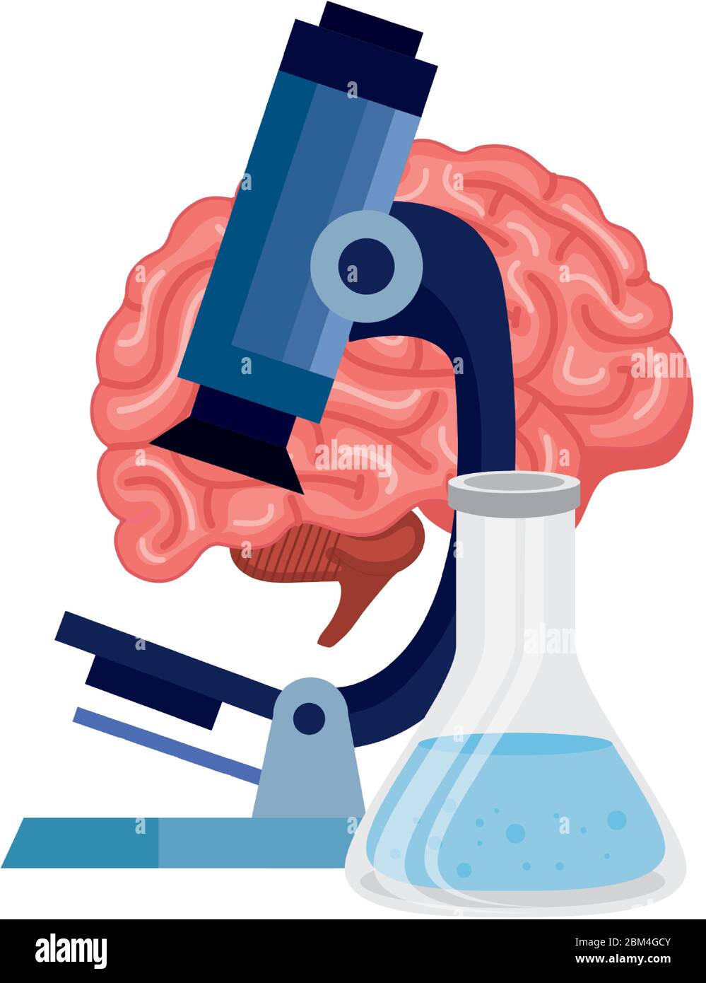 Brain human microscope Cut Out Stock Images & Pictures - Alamy