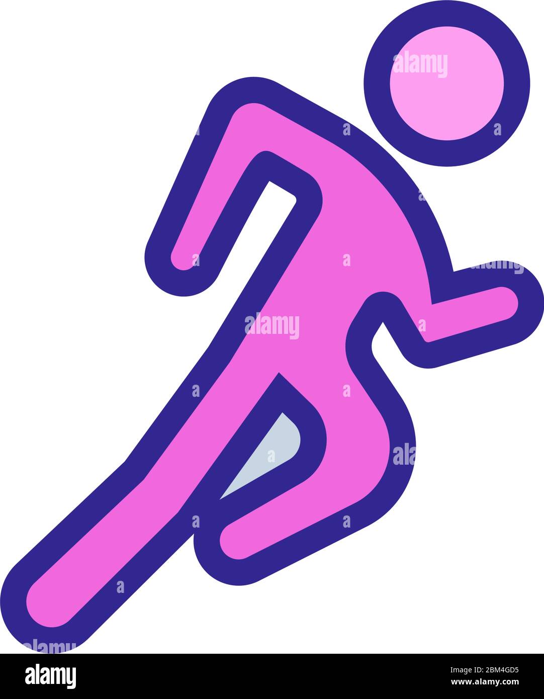 running man icon vector outline illustration Stock Vector Image & Art ...