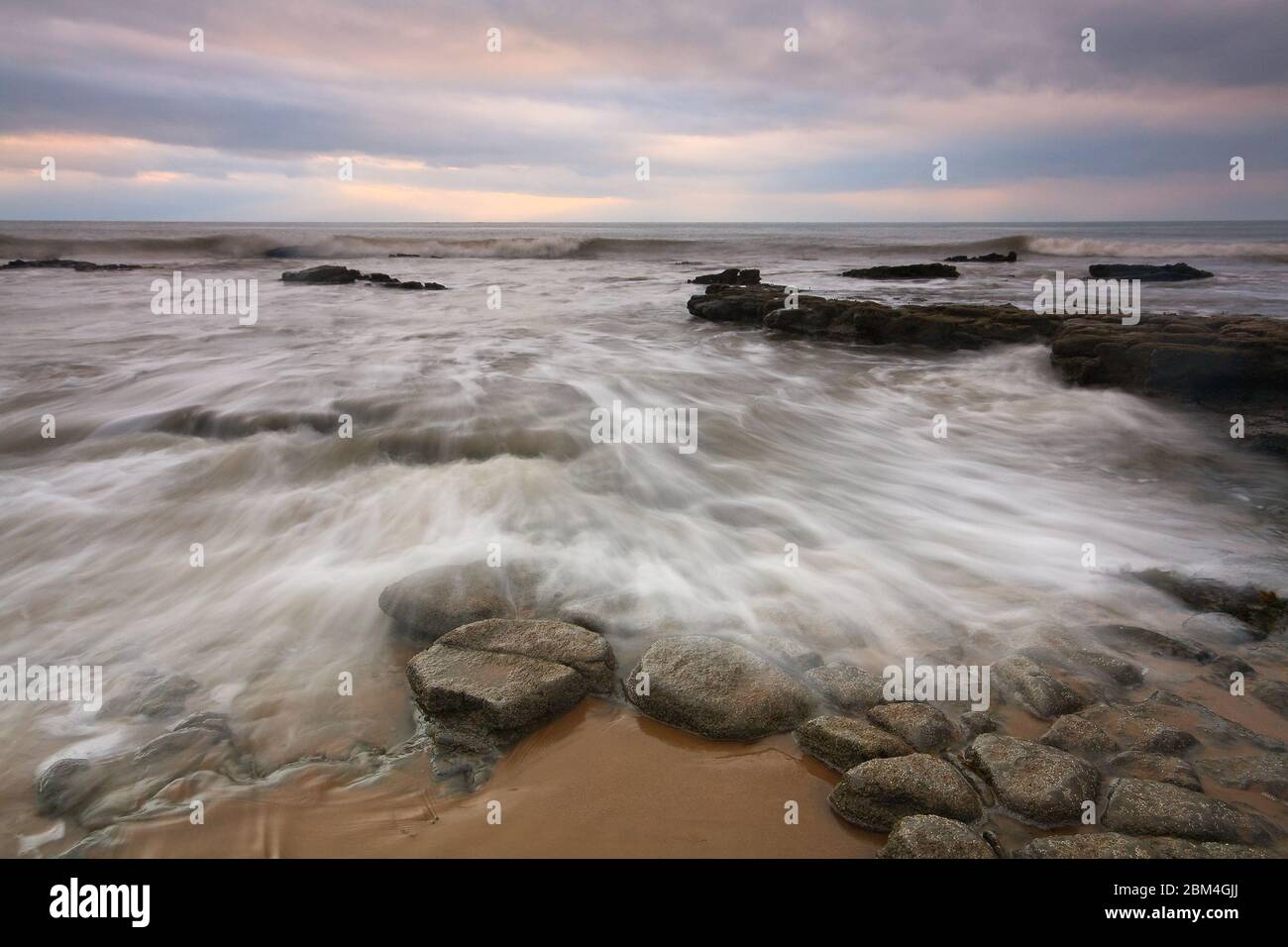 Seascape taken on Monknash beach in Glamorgan, Wales, UK Stock Photo ...