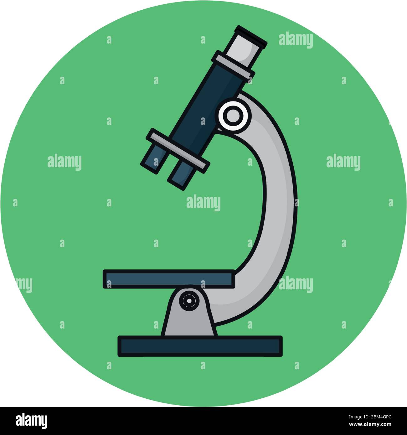 microscope of laboratory in frame circular Stock Vector Image & Art - Alamy
