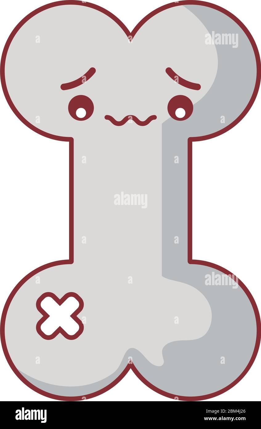 bone cartoon flat style icon design of Medical care health and ...