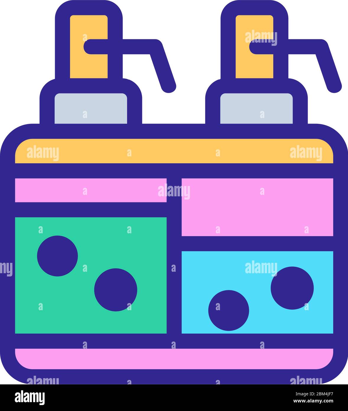 two freestanding soap dispensers icon vector outline illustration Stock ...