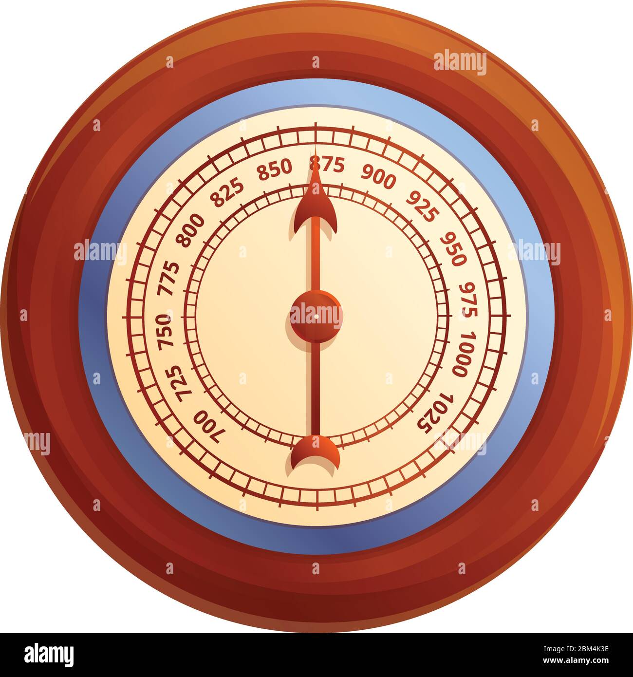 Round barometer icon. Cartoon of round barometer vector icon for web ...