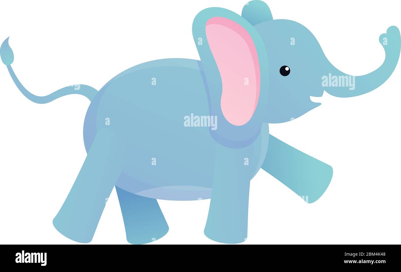 Walking happy elephant icon. Cartoon of walking happy elephant vector ...