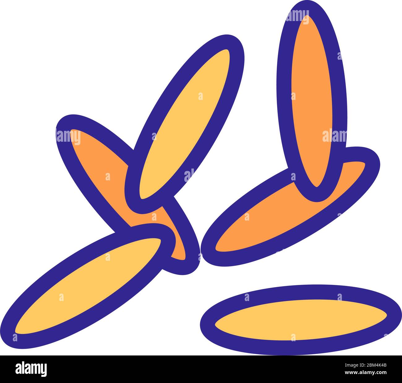 rice grains icon vector outline illustration Stock Vector Image & Art ...