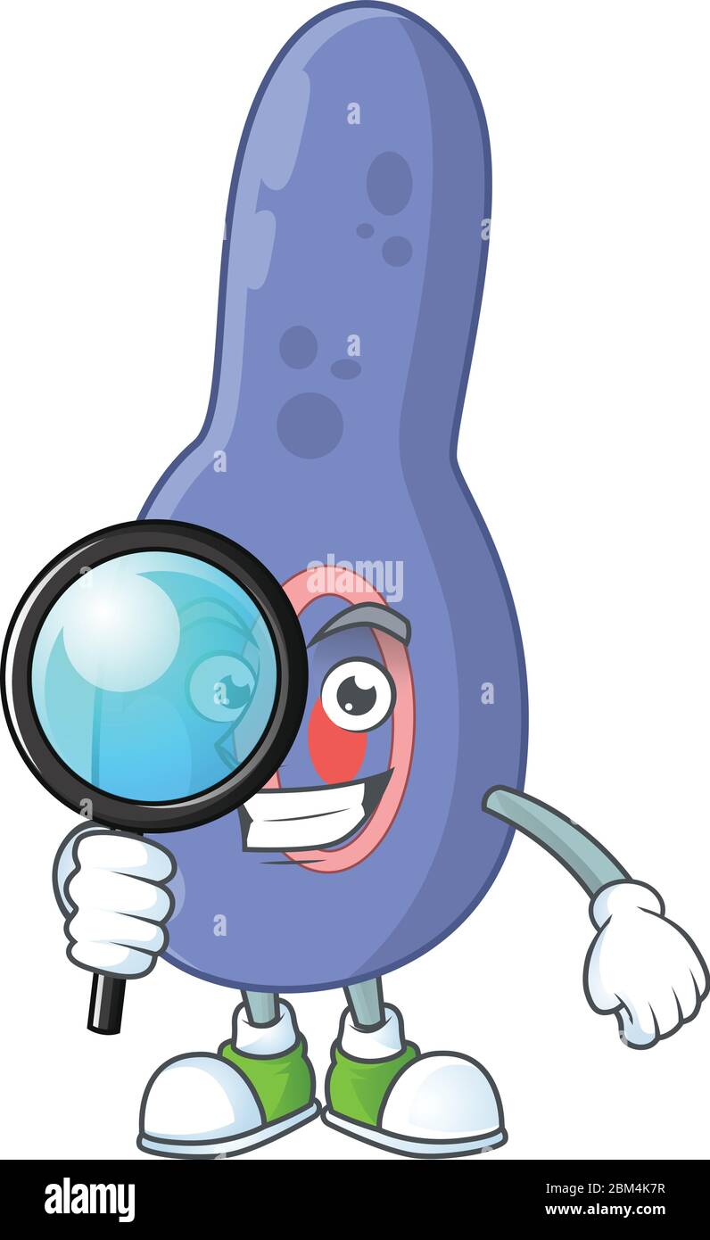 Smart Detective of clostrisium botulinum cartoon character design ...