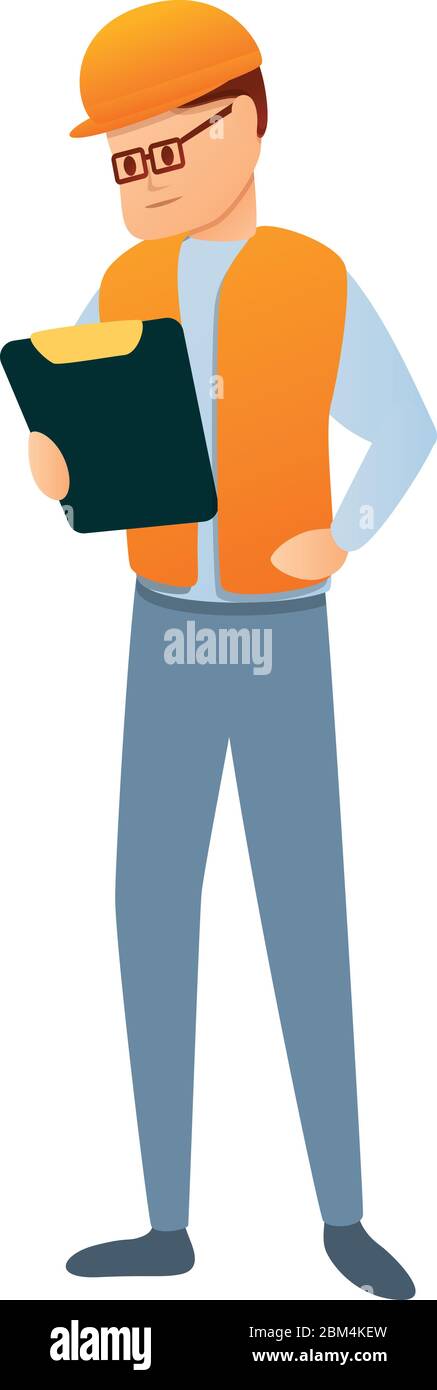 Contractor man icon. Cartoon of contractor man vector icon for web ...