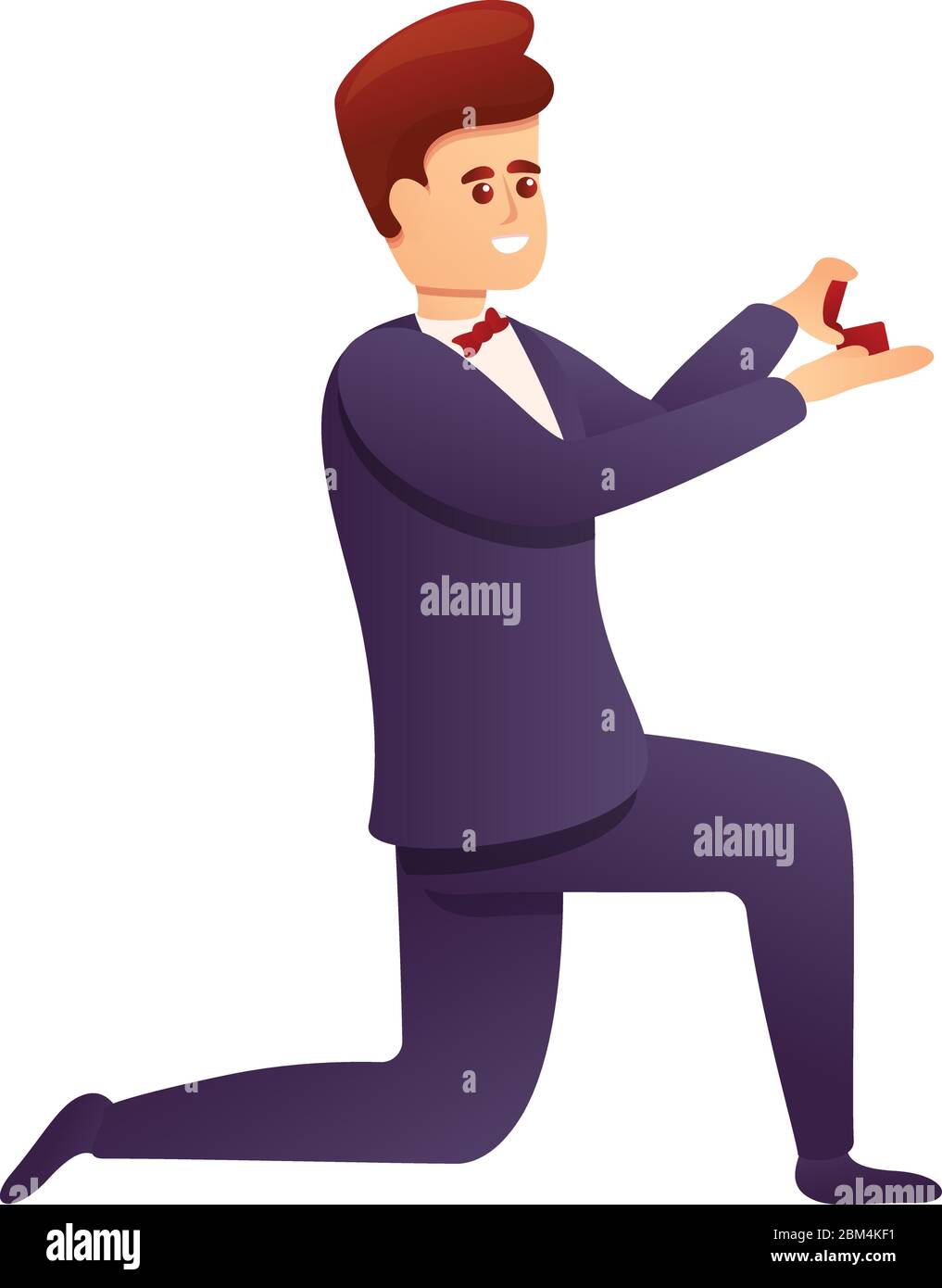 Groom give a ring icon. Cartoon of groom give a ring vector icon for ...