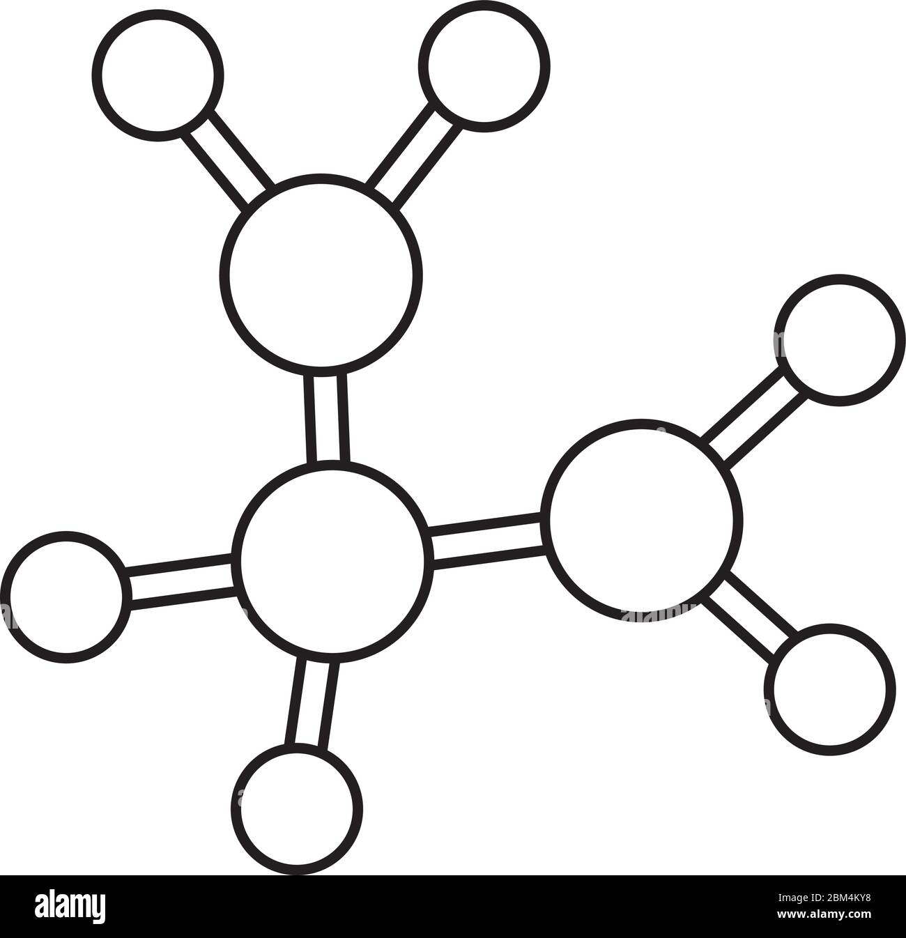 Atom line style icon design, science chemistry and molecular theme ...