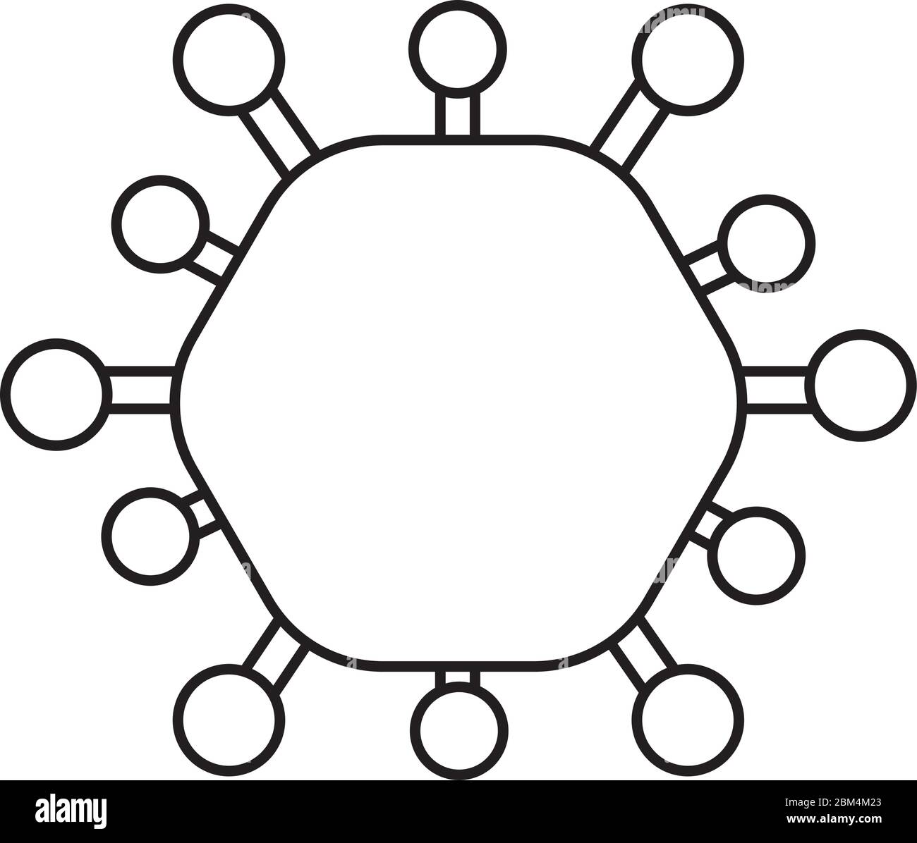 virus line style icon design, Bacterium organism molecule and infection ...