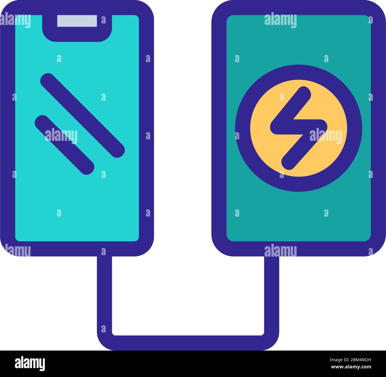 working bank on telephone device icon vector outline illustration Stock ...