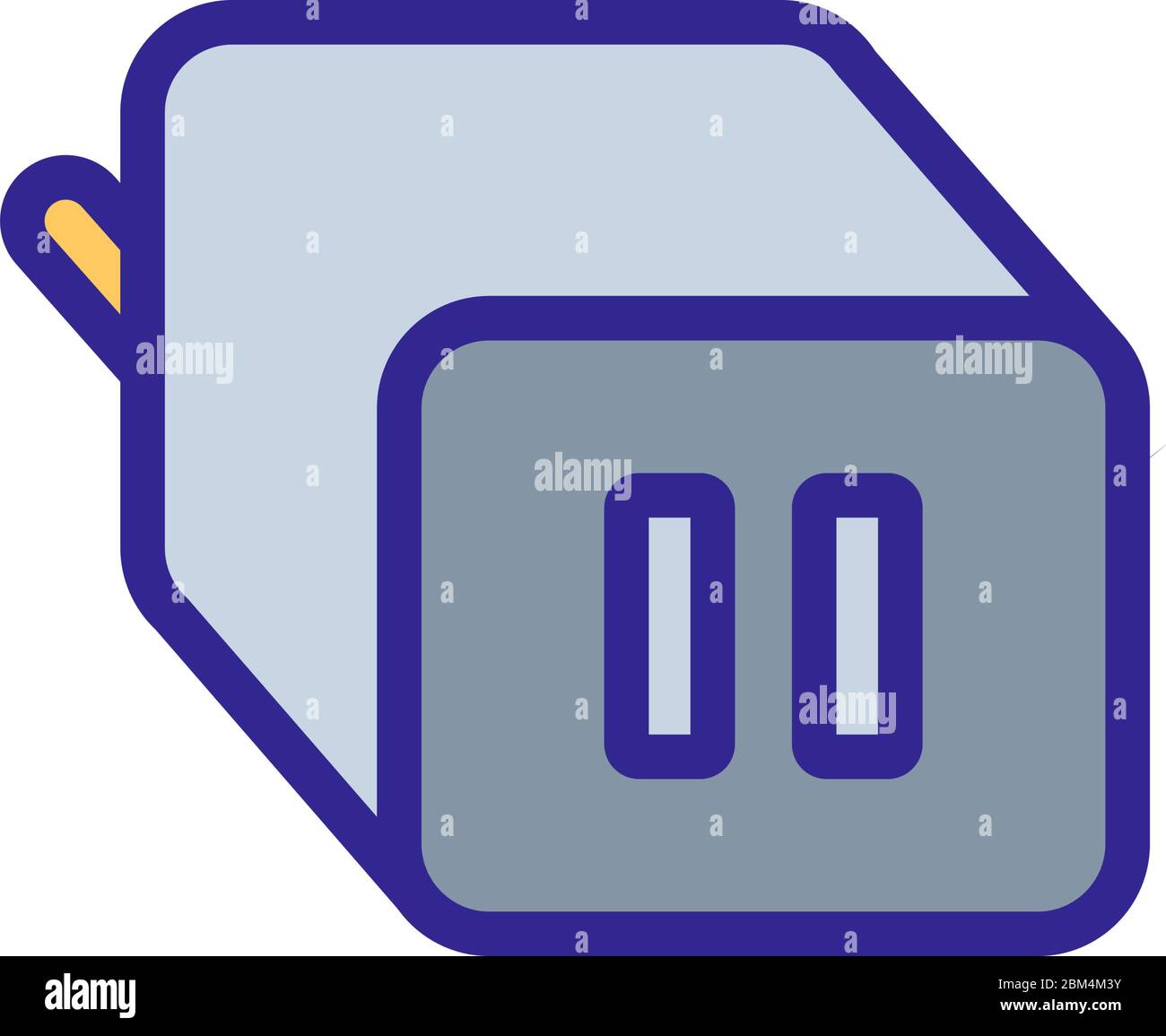 portable charging power supply for two devices icon vector outline ...