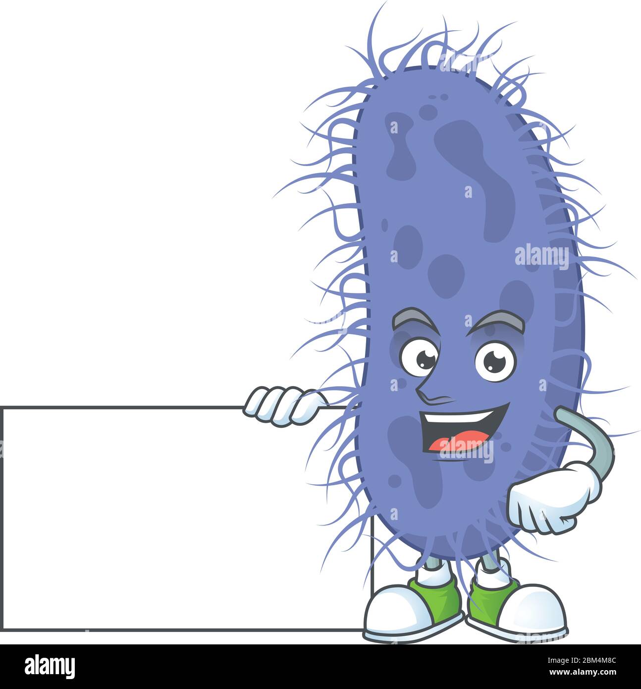Salmonella typhi cartoon character concept Thumbs up having a white ...