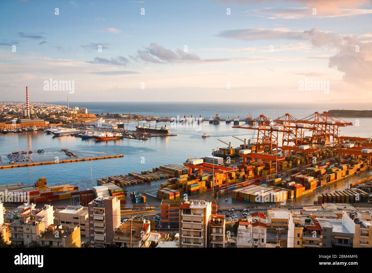 Port of piraeus containers hi-res stock photography and images - Alamy