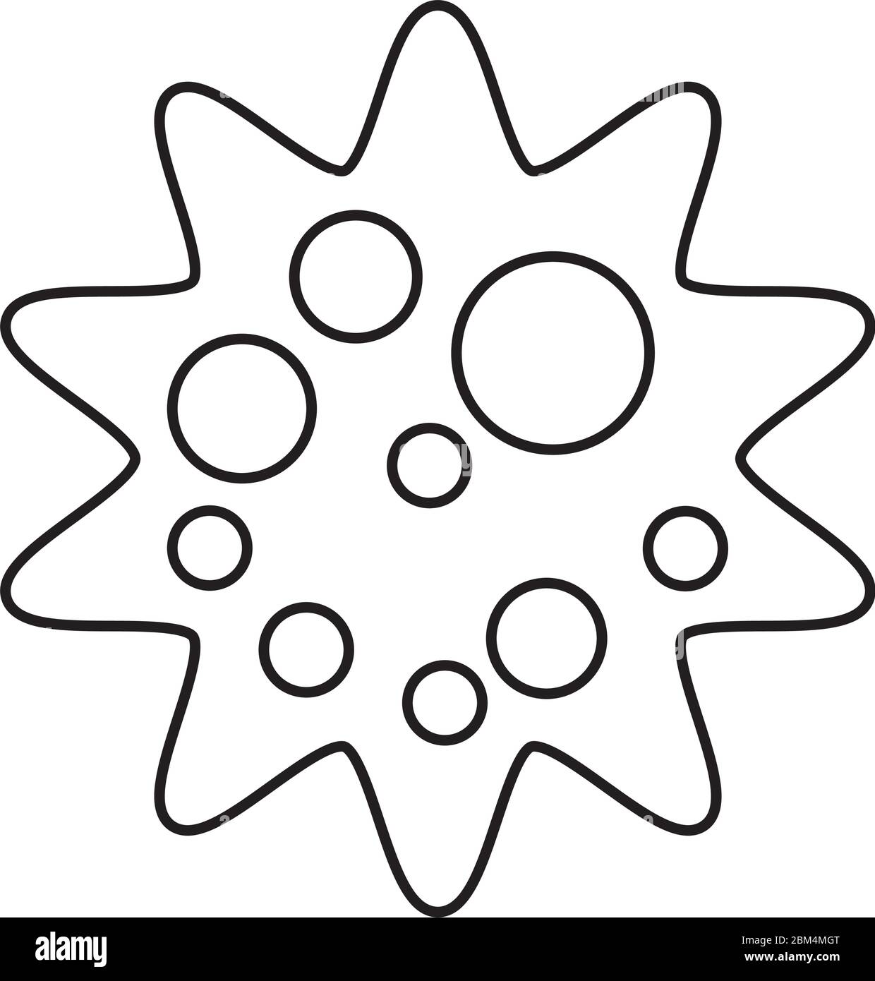 virus line style icon design, Bacterium organism molecule and infection ...