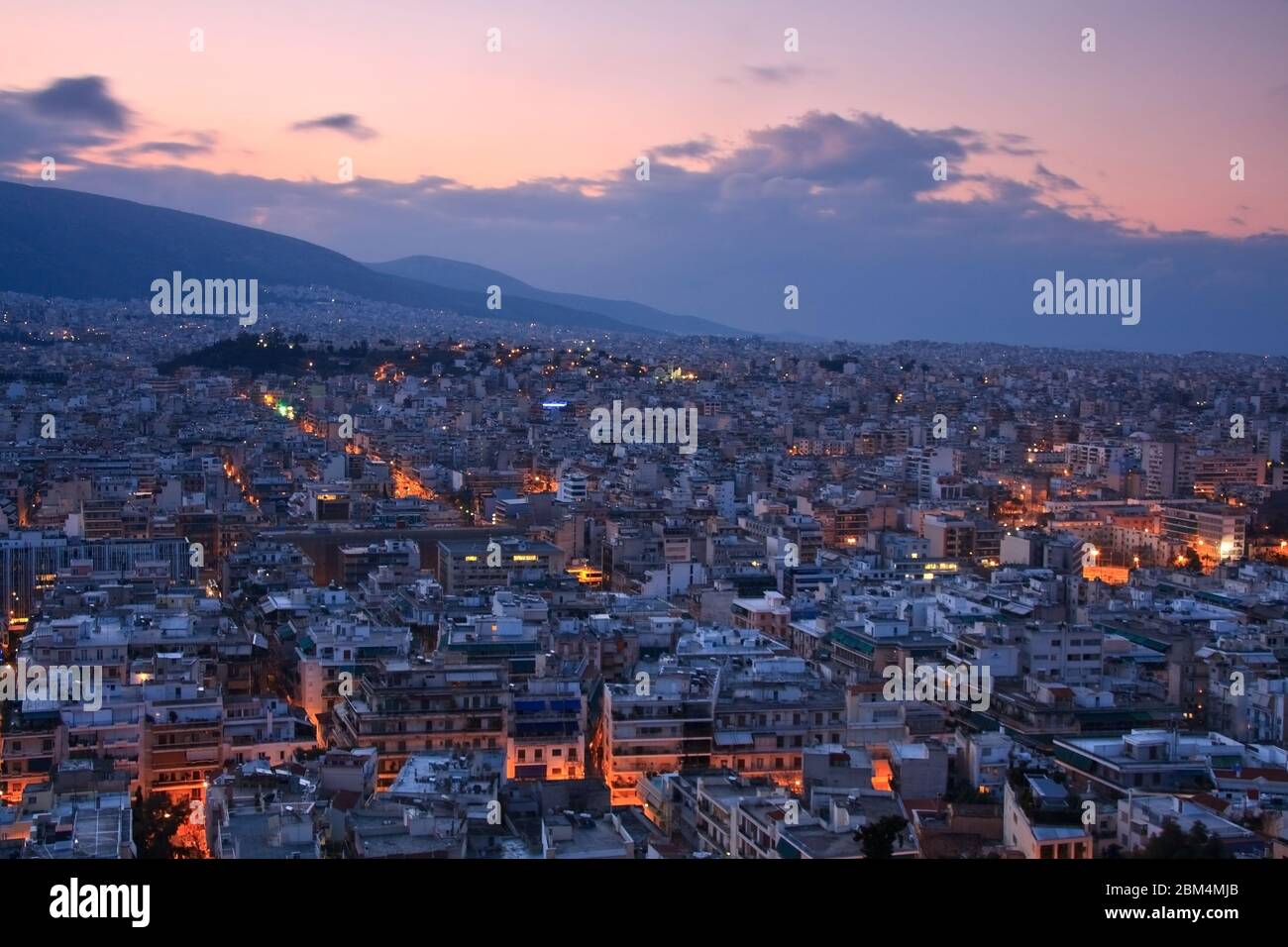 Bird eye view of Athens in an early morning Stock Photo - Alamy