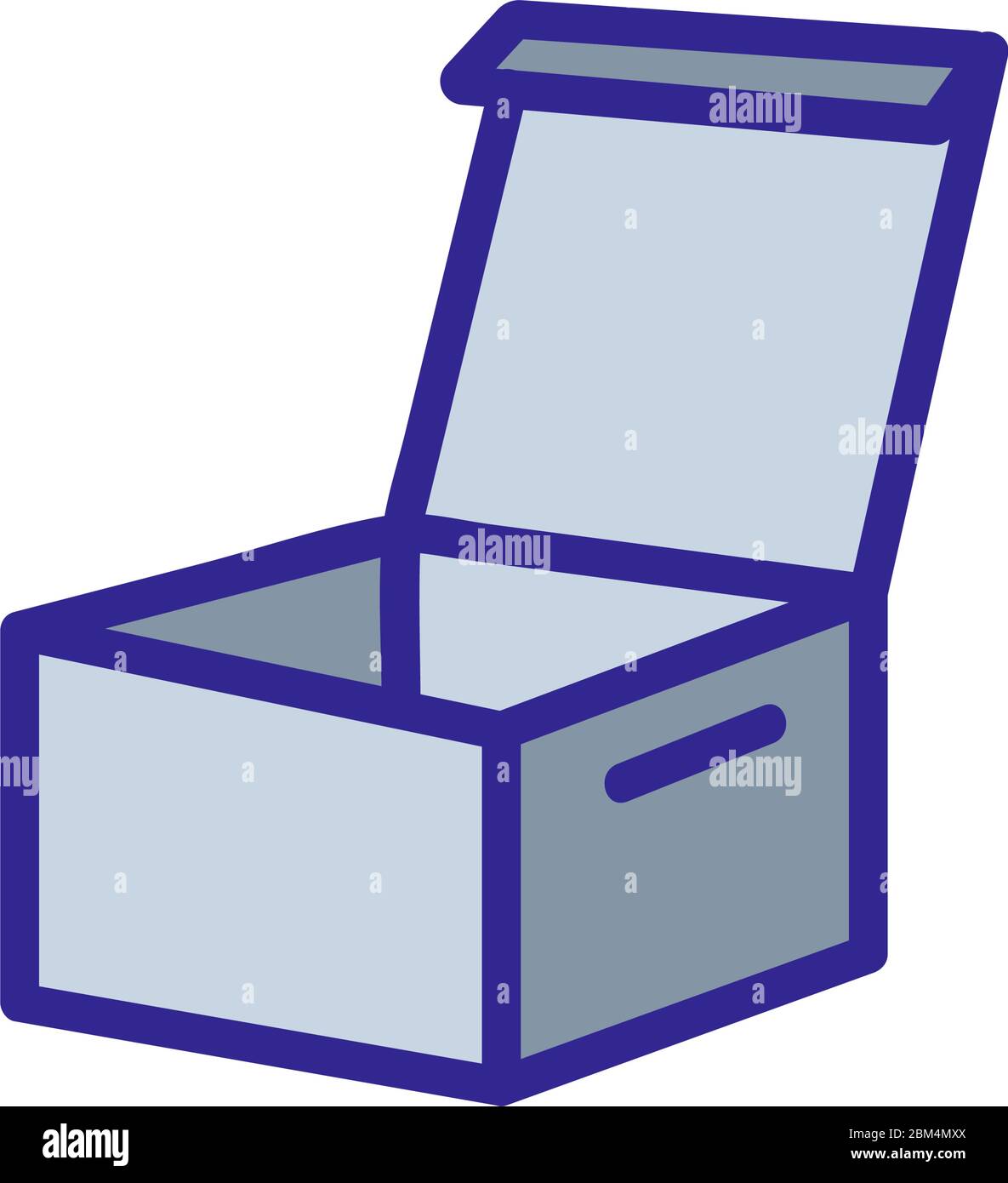 open paper box icon vector outline illustration Stock Vector Image ...