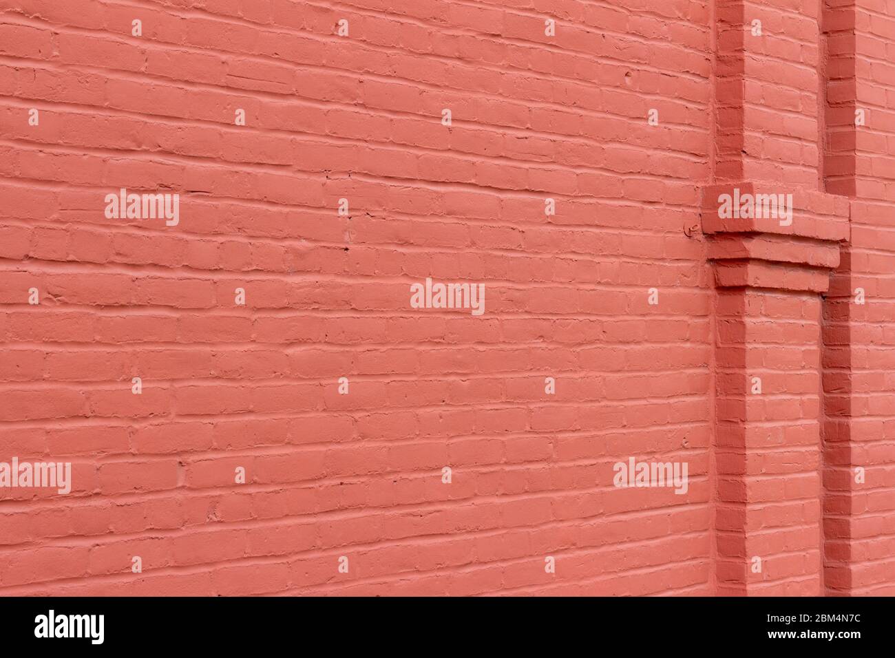 Old red painted brick wall texture background with decorative brick ...