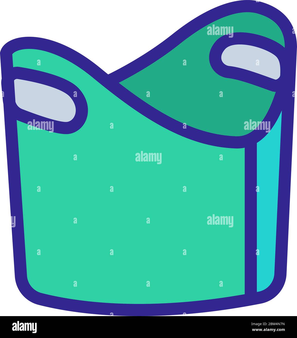 convenient handle basket for home care icon vector outline illustration ...