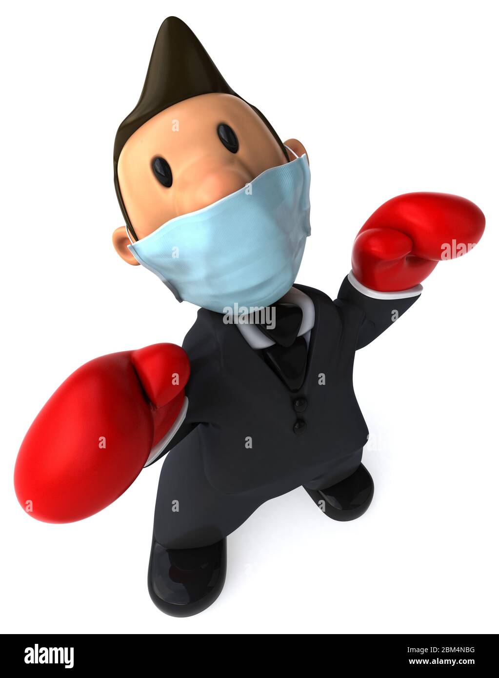 3D Illustration of a character with a mask Stock Photo - Alamy