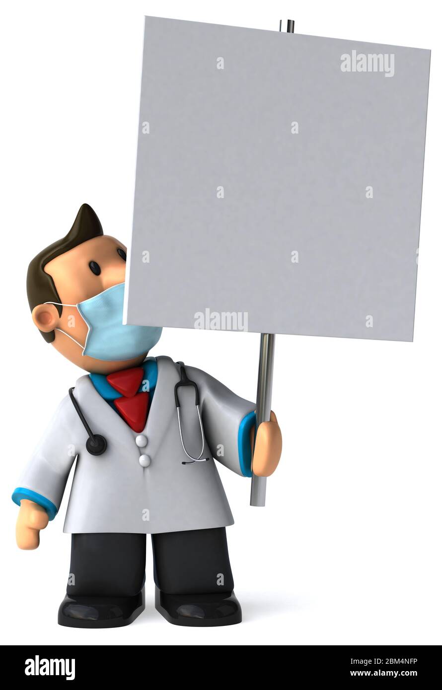 3D Illustration of a doctor with a mask Stock Photo - Alamy