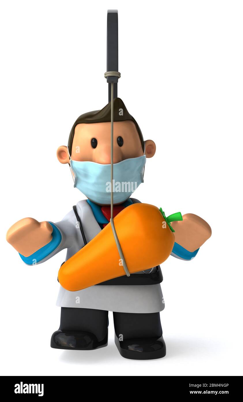 3D Illustration of a doctor with a mask Stock Photo - Alamy