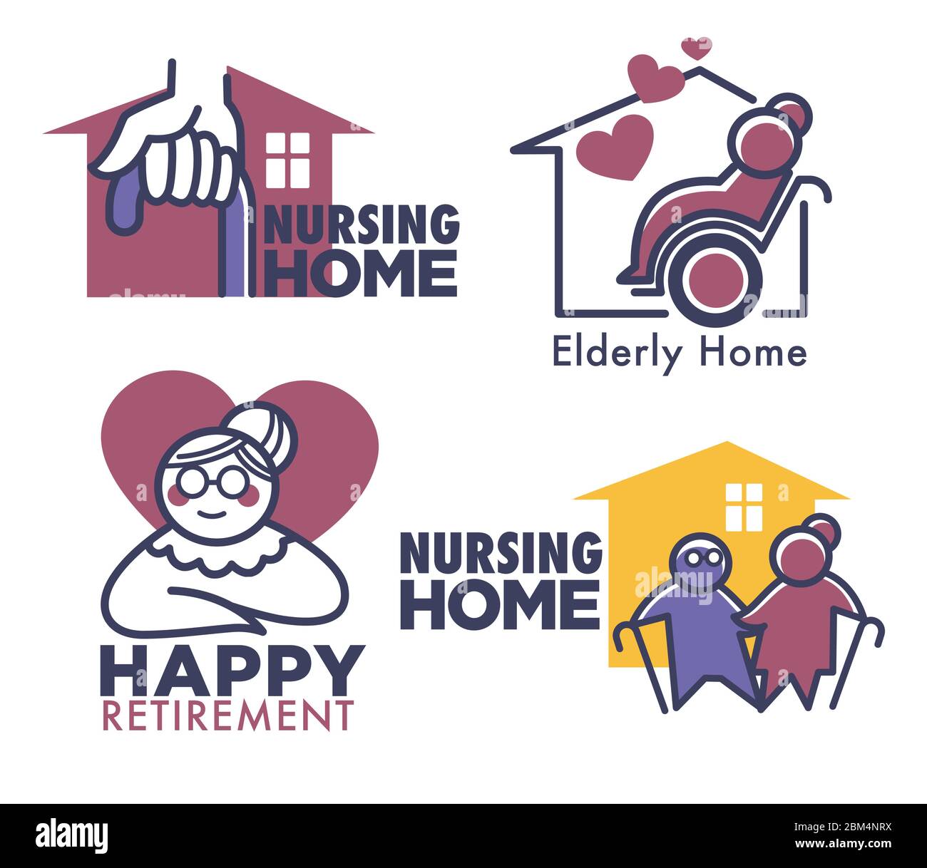 Nursing home for elderly Stock Vector Images - Alamy