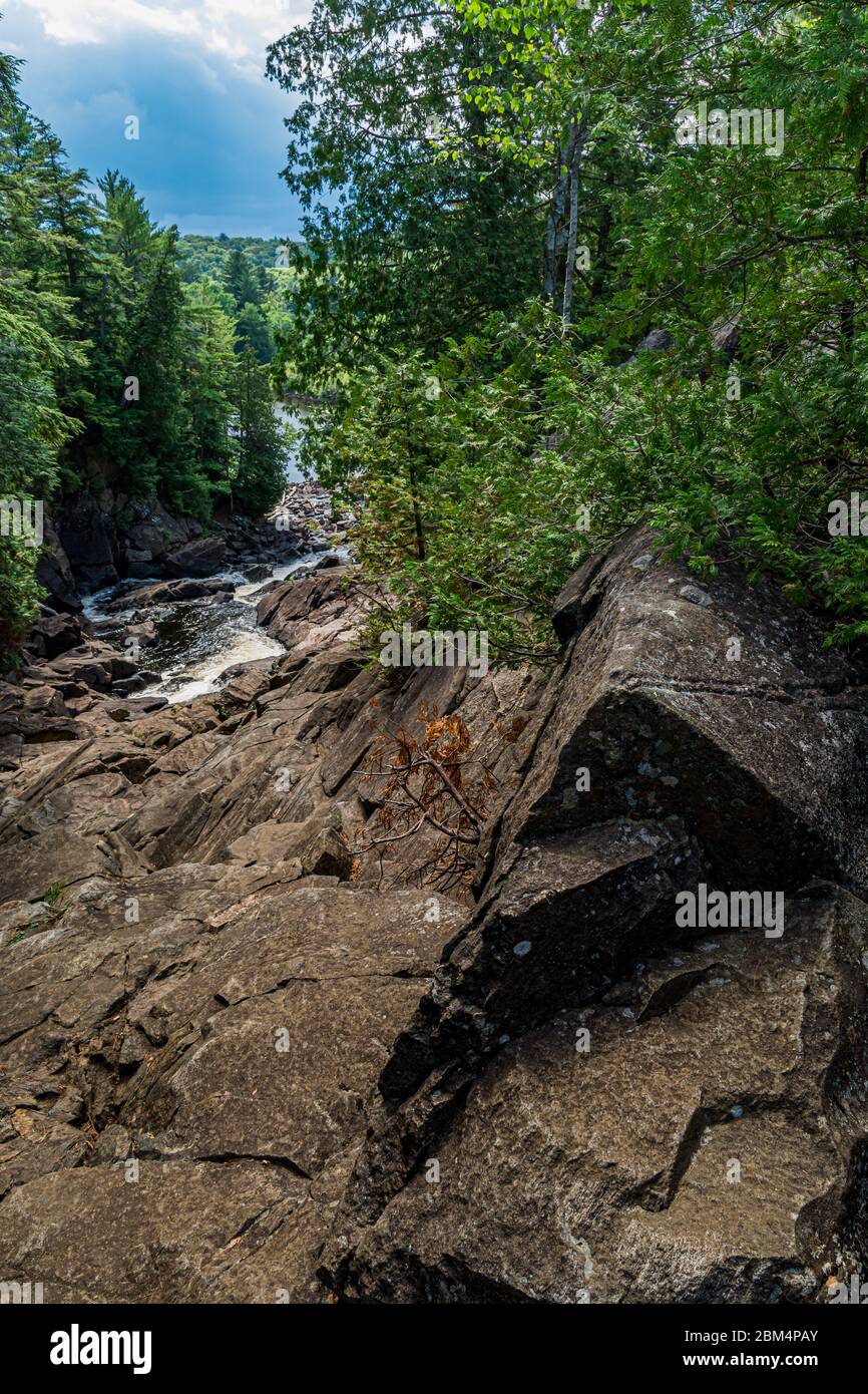 Nature Scene of rocks and waterfalls Stock Photo - Alamy