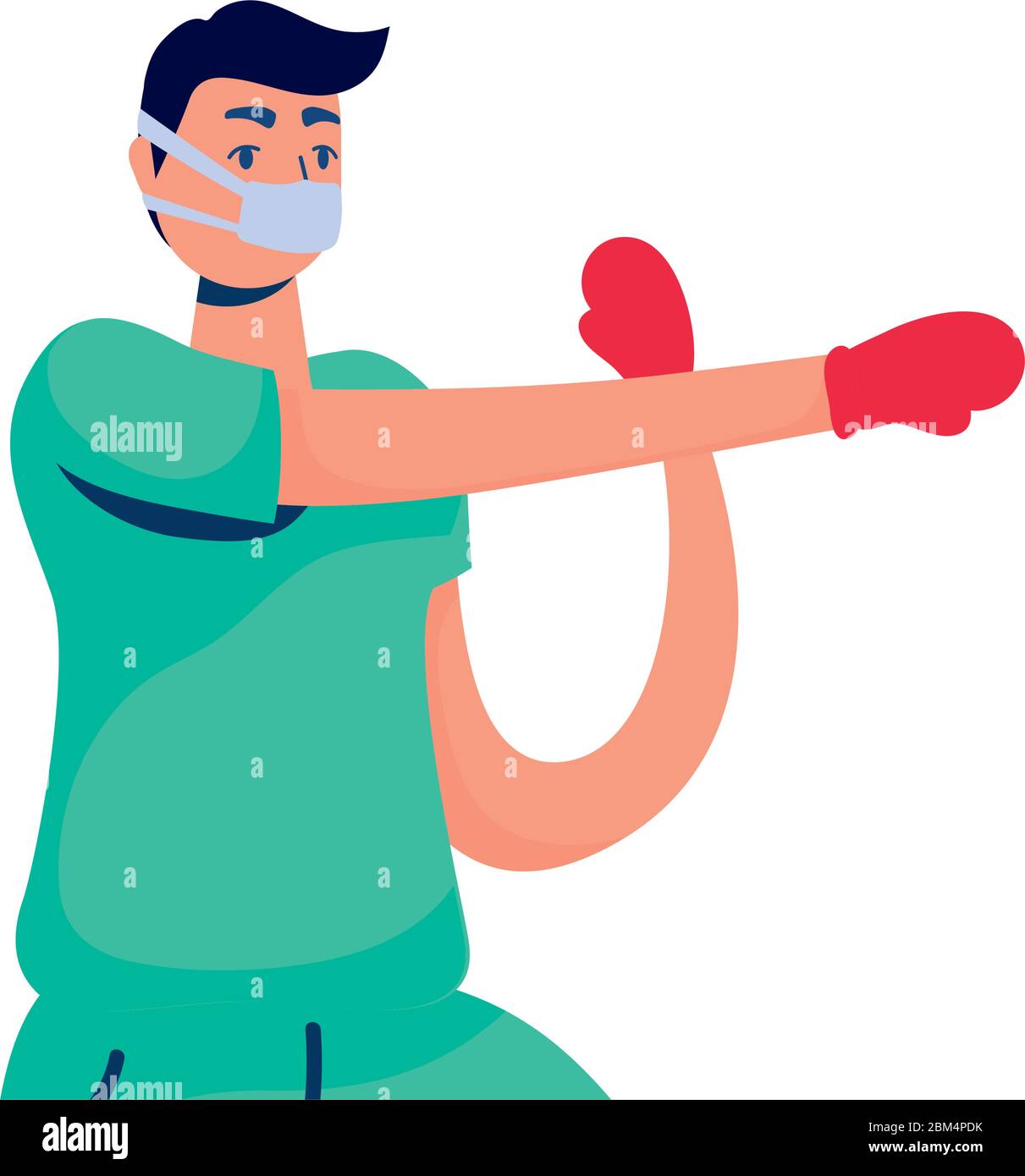 professional doctor boxing with gloves Stock Vector Image & Art - Alamy