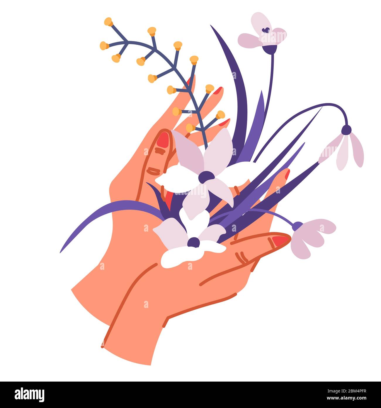 Beautiful hands decorative hands Stock Vector Images - Alamy