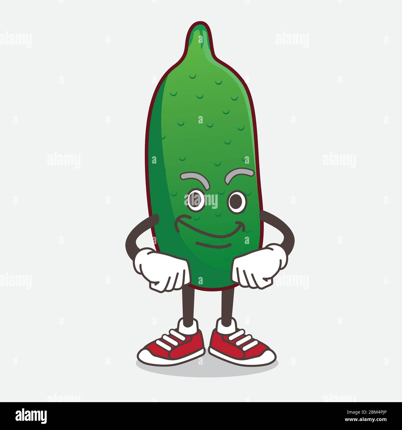 An illustration of Finger Lime cartoon mascot character as red devil ...