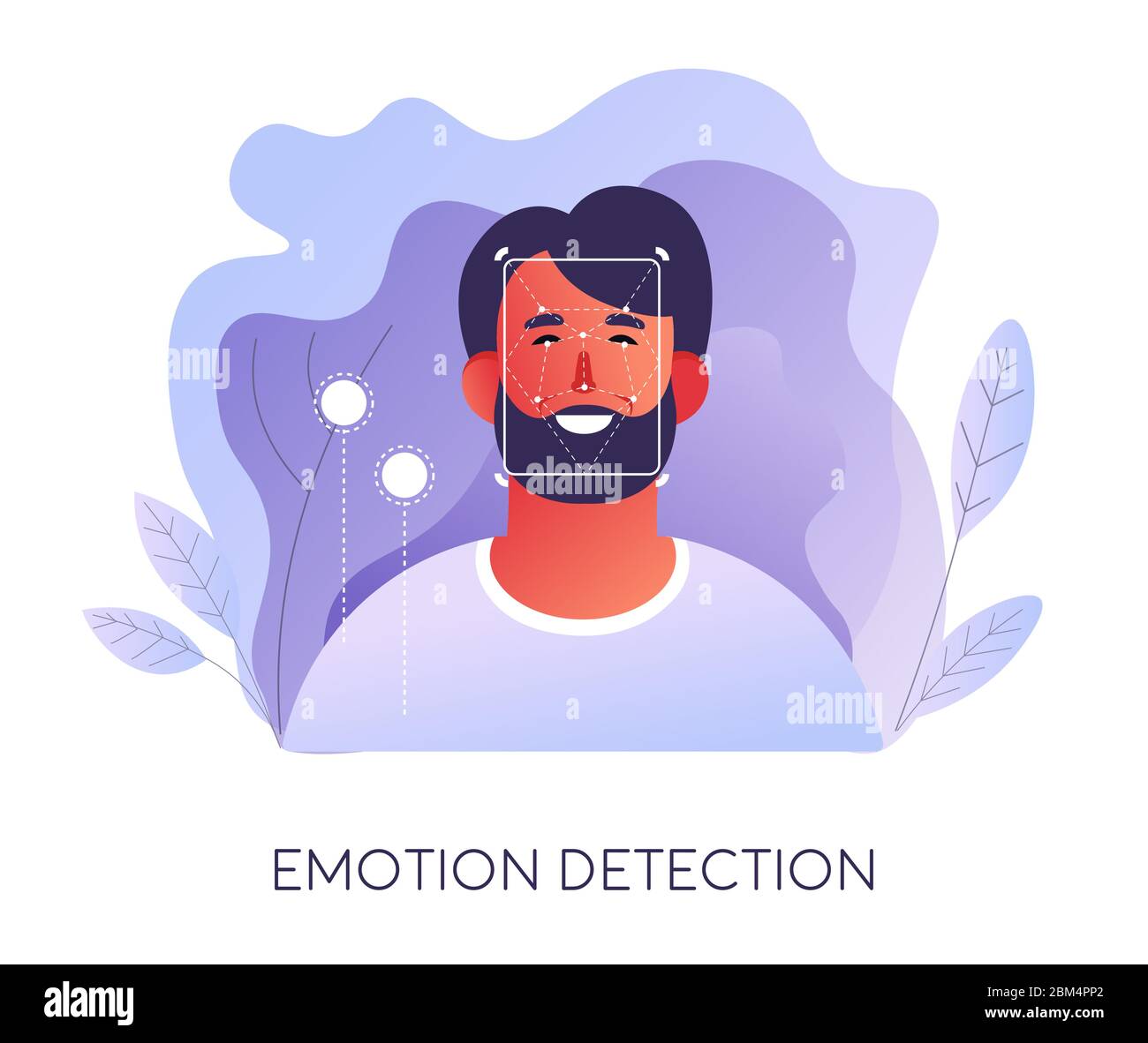Emotion detection, modern technologies identifying mood of owner Stock ...