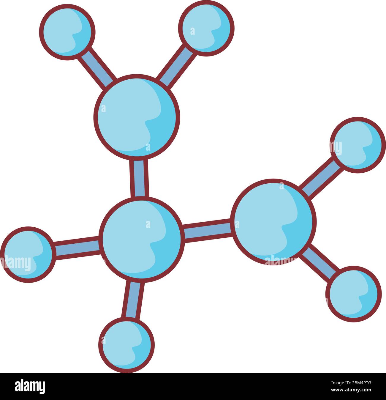 Atom flat style icon design, science chemistry and molecular theme ...