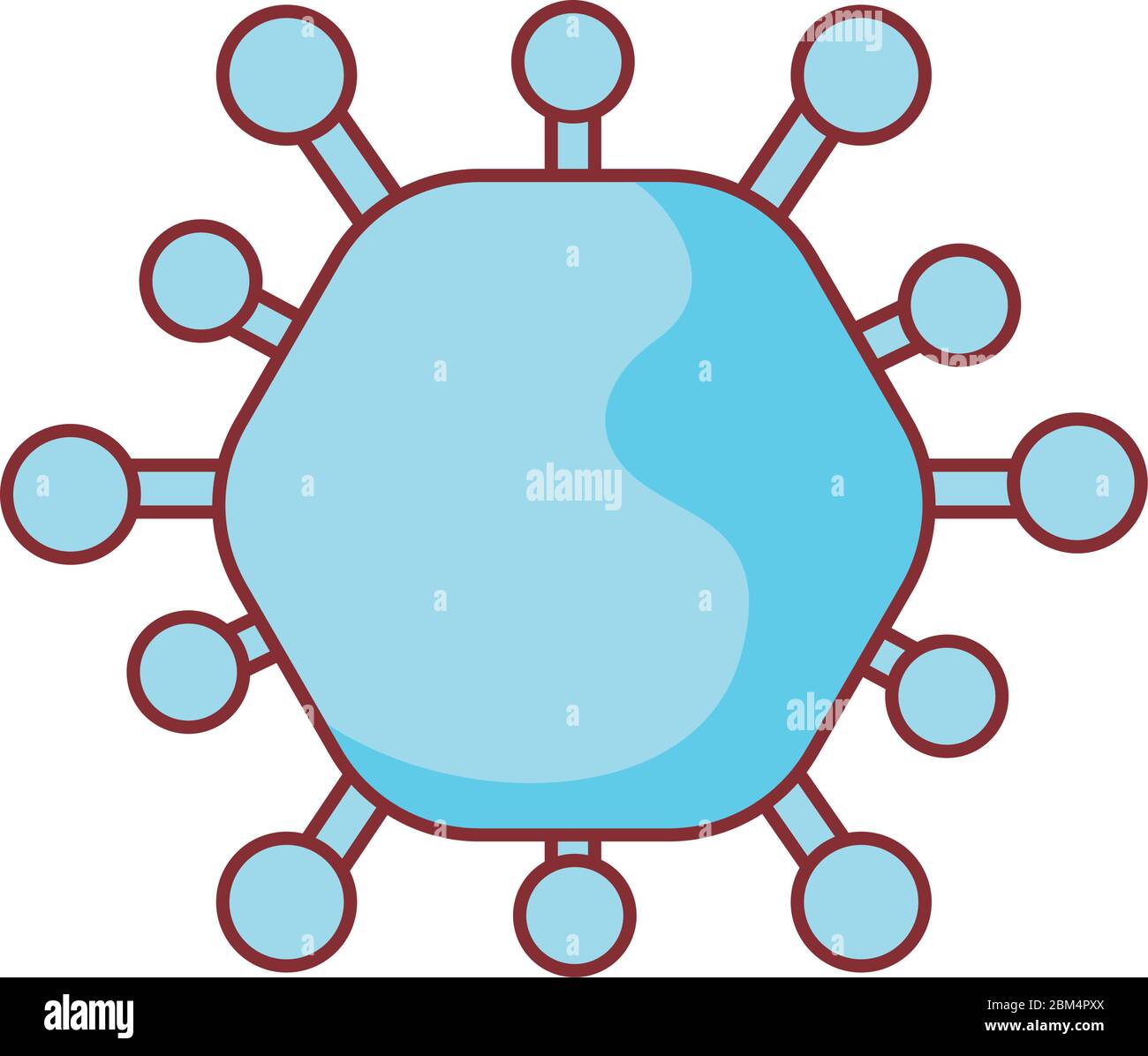 virus flat style icon design, Bacterium organism molecule and infection ...