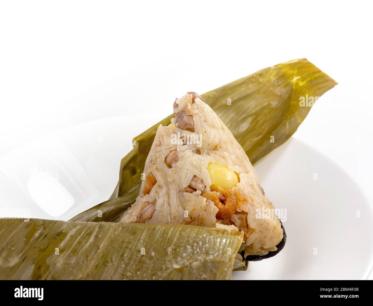 traditional wrapped sticky rice dumpling on white background, Dragon ...