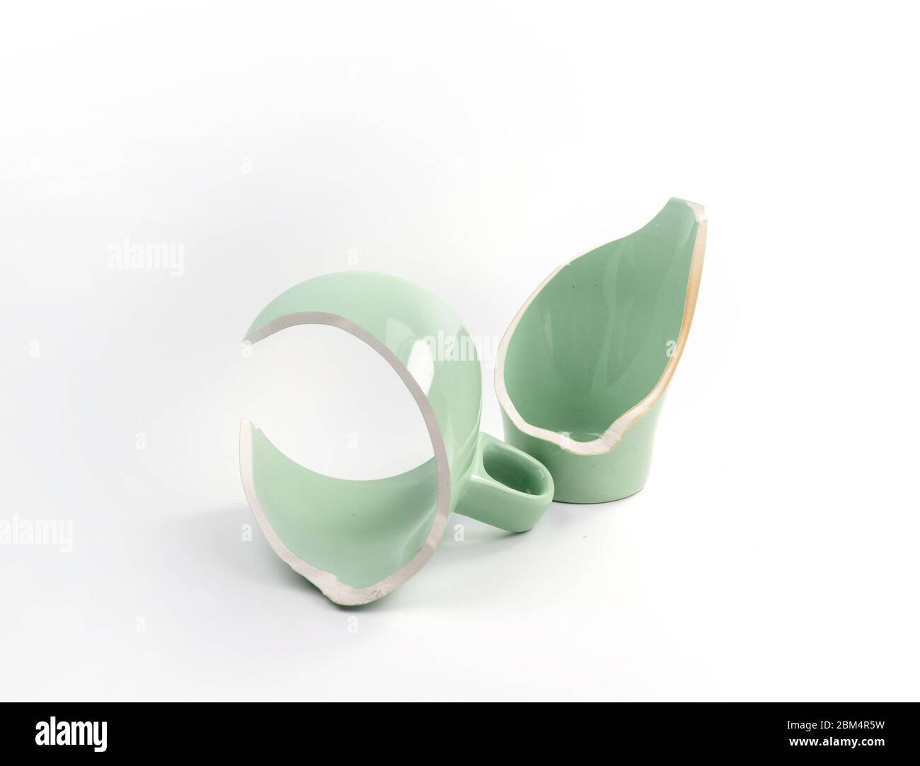 Broken coffee mug on white background, broken cup pieces, Broken ...