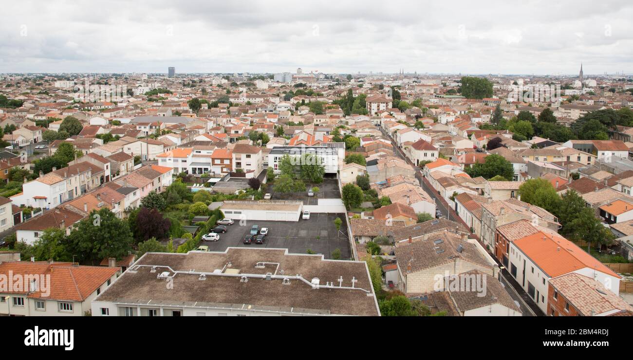 Bordeaux France panoramic view with roof and street Stock Photo - Alamy
