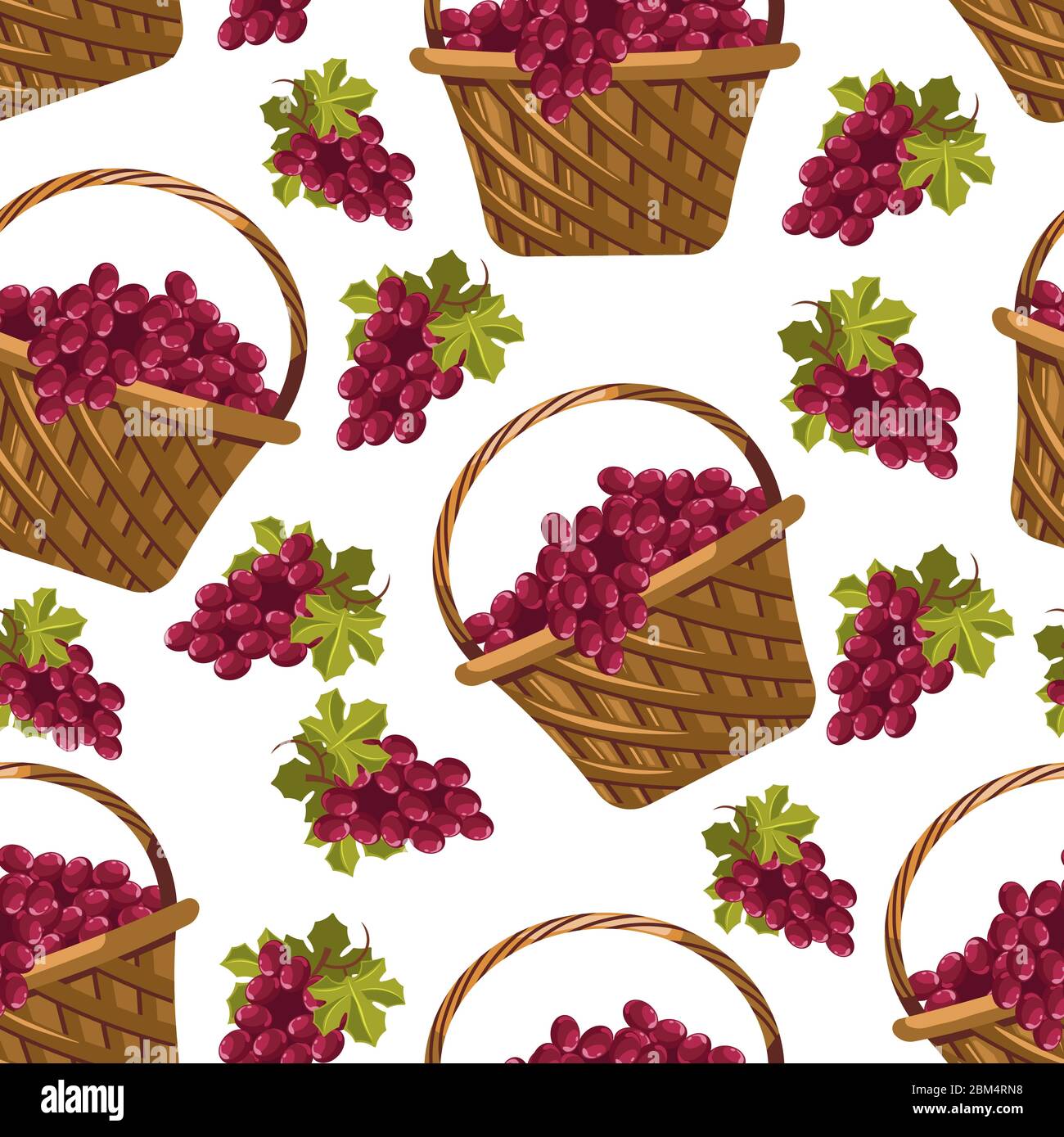 Grape harvest baskets Stock Vector Images - Alamy