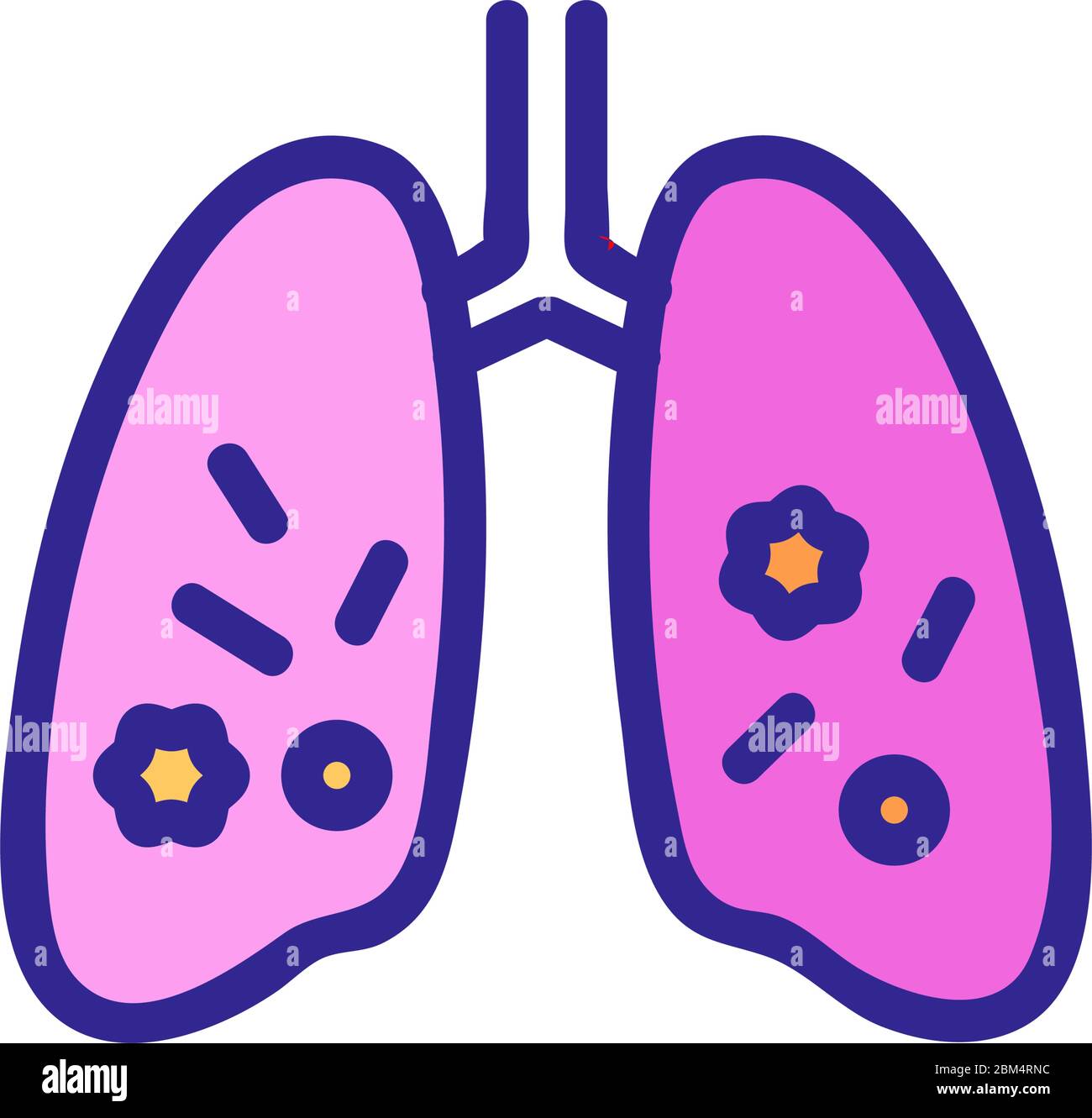 biological hazard icon vector outline illustration Stock Vector Image ...