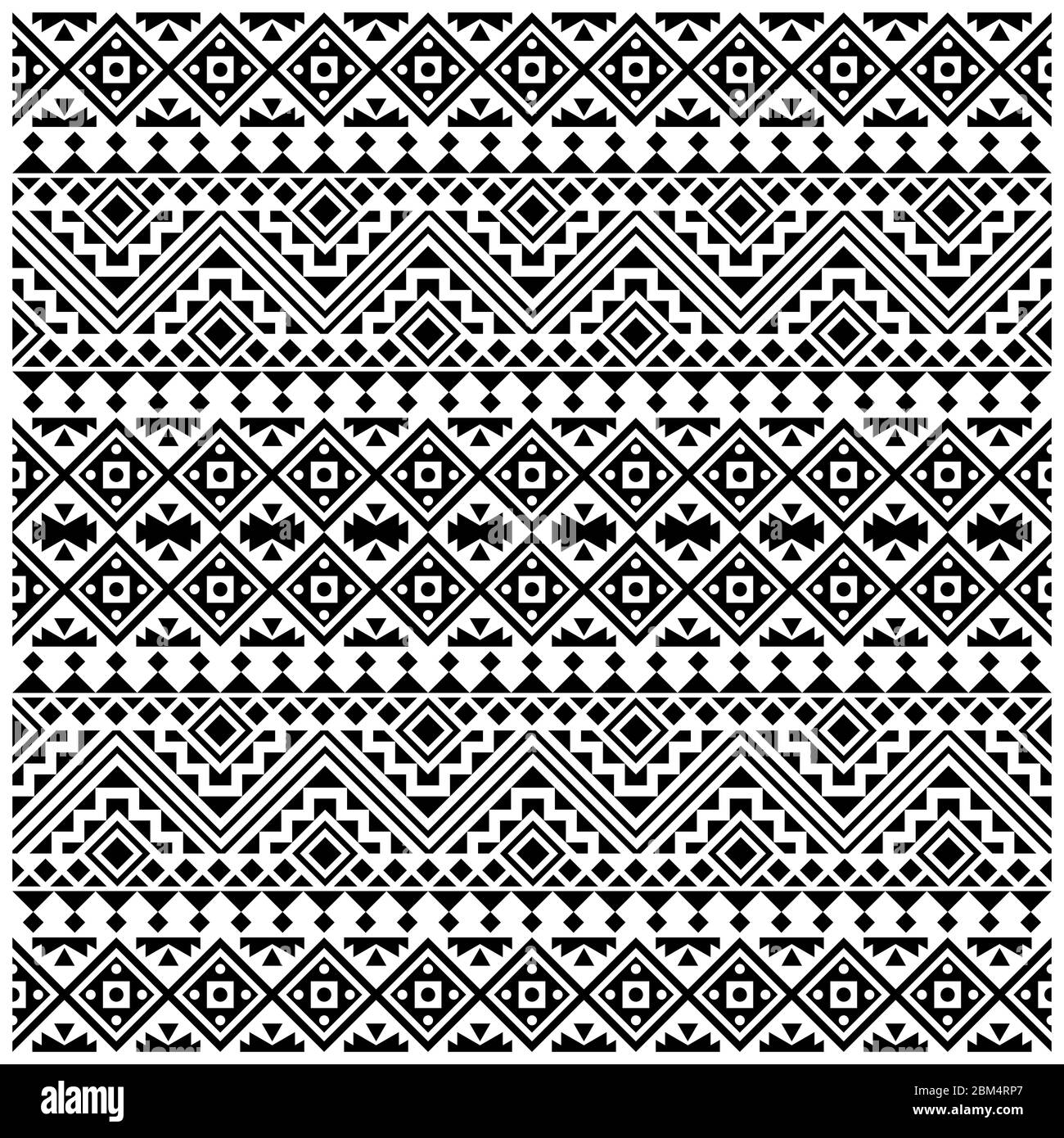 Aztec ethnic seamless pattern design in black and white color. Ethnic ...