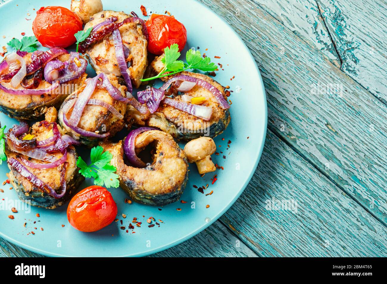 Sliced fried fish hi-res stock photography and images - Alamy