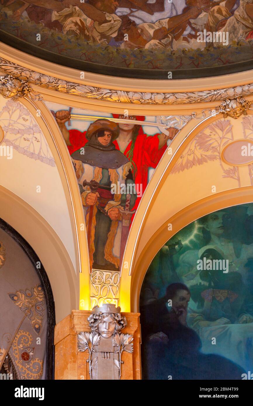 Mucha, municipal hall, prague hi-res stock photography and images - Alamy