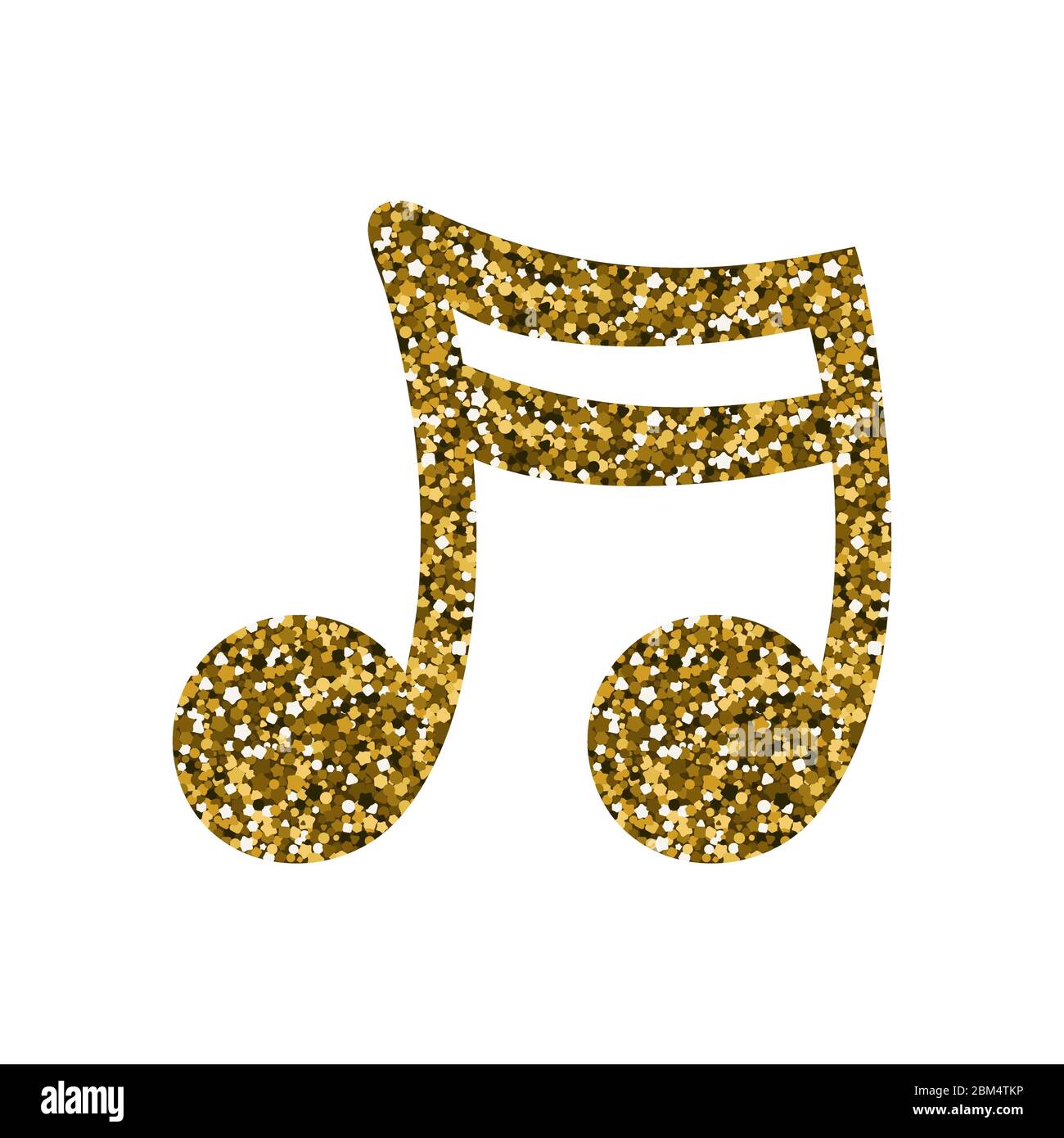 Gold musical note. A sequin texture. Vector illustration Stock Vector ...