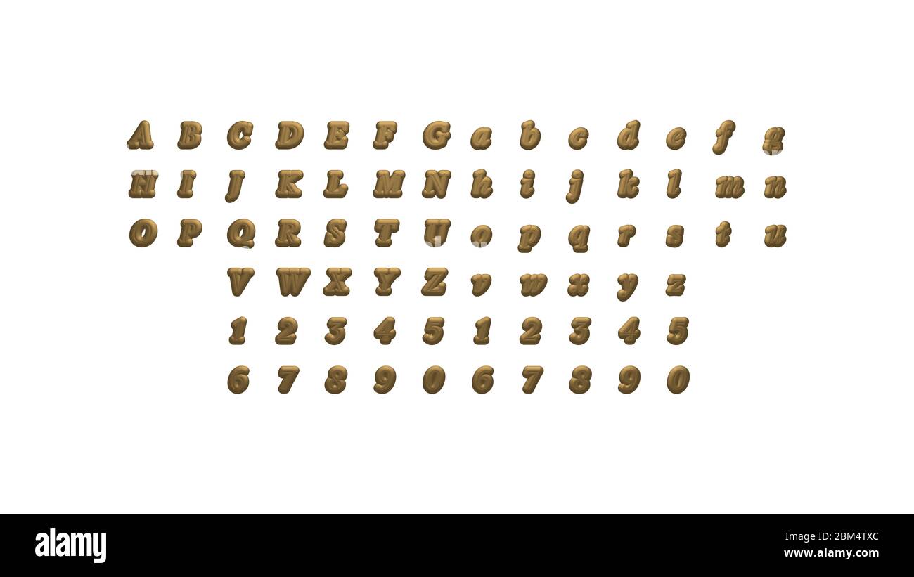 written on a white background by individual letters with a shaped font ...