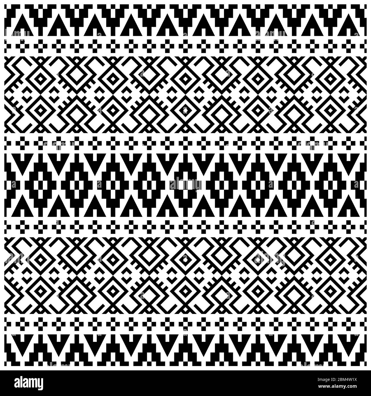 Seamless Ethnic Pattern Illustration vector with tribal design in black ...